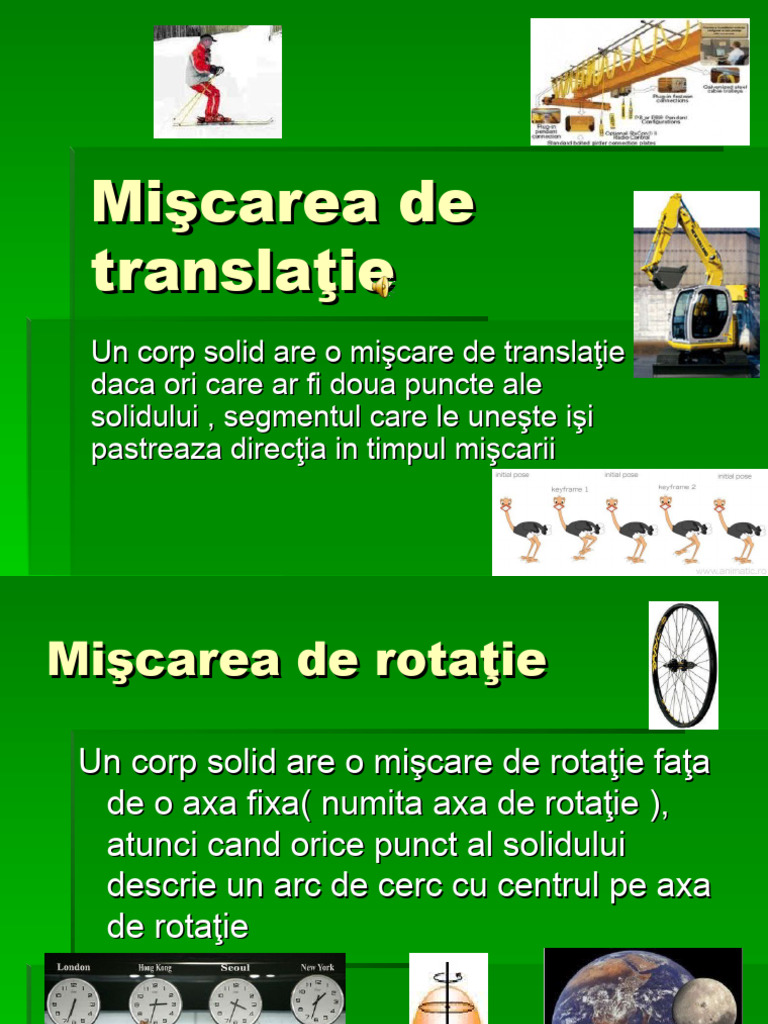 Miscarea de Translatie Si Rotatie | PDF