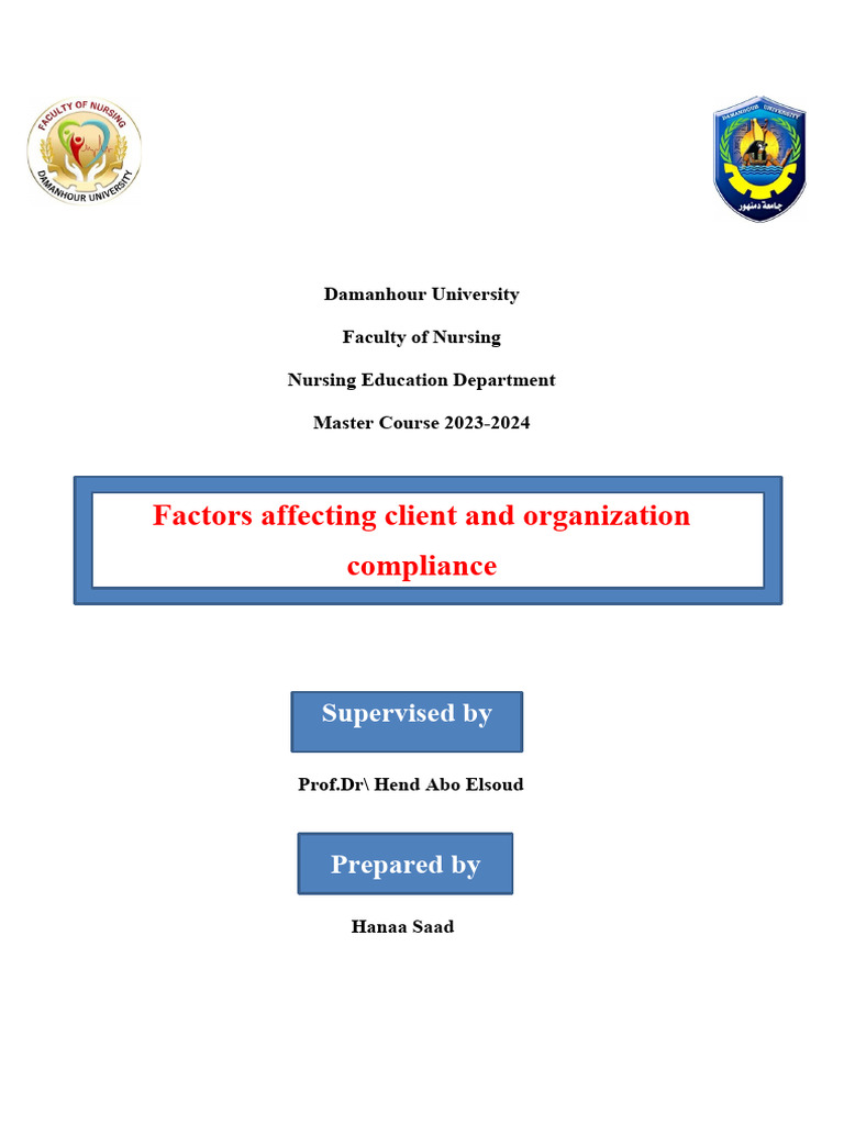 Factors - Affecting - Client - and - Organization - Compliance Hanaa ...