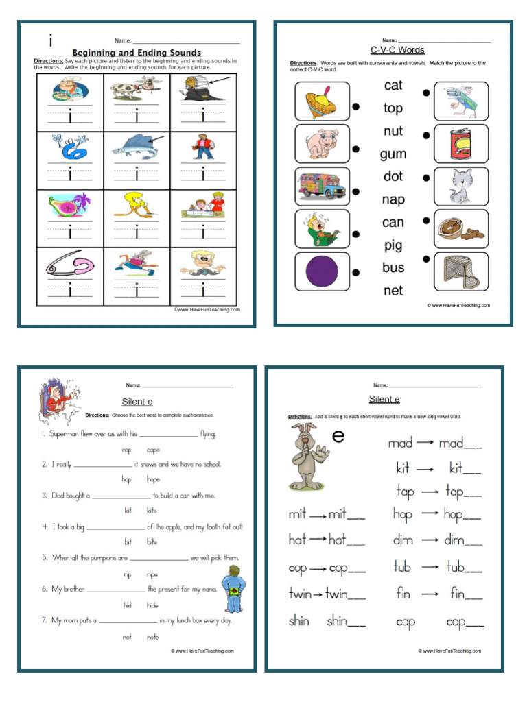 Beginning and Ending Sounds Booklet | PDF