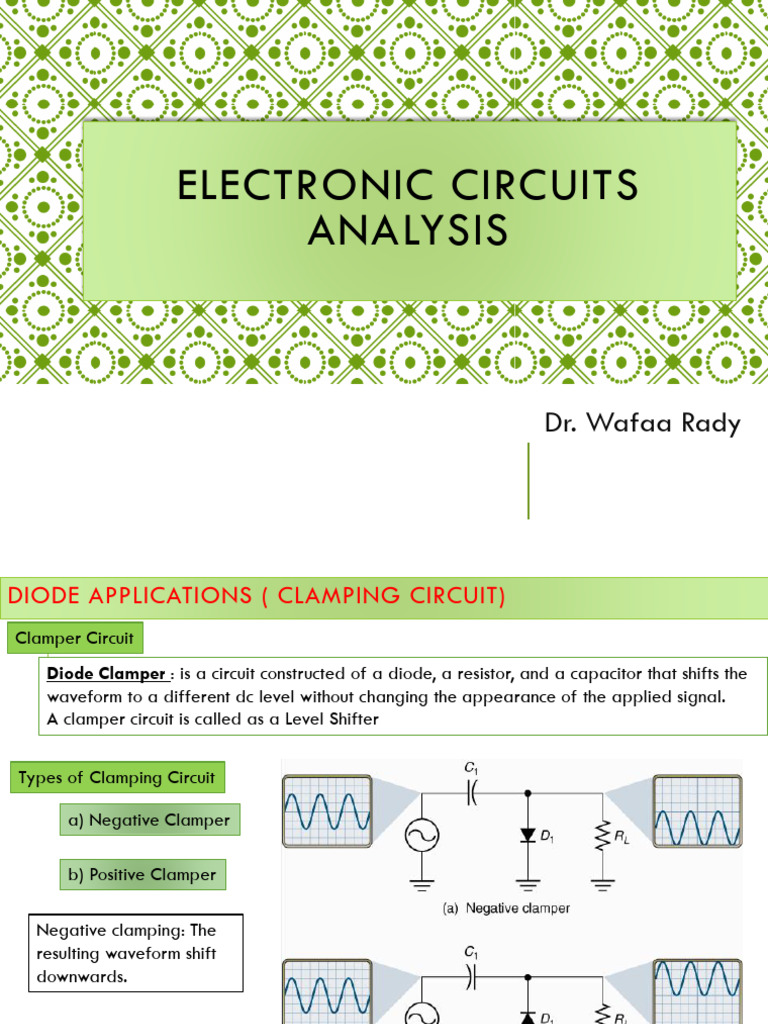 LEC 5 - Electronic Circuits Analysis | PDF LEC 5 - Electronic Circuits Analysis | PDF