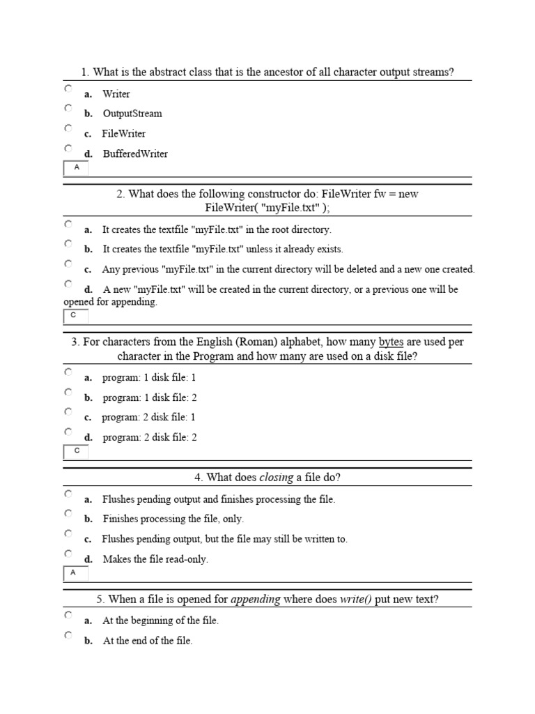 Chapter One Questions | Download Free PDF | Computer File | Text File