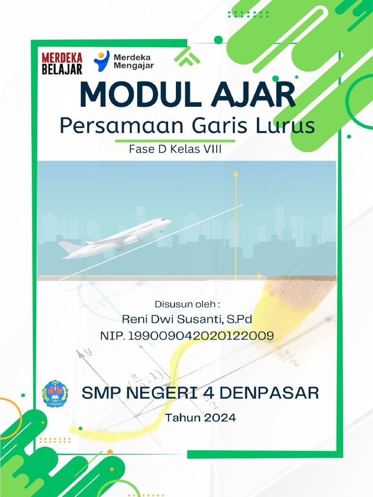 Modul Ajar Matematika - Persamaan Garis Lurus - Fase D | PDF