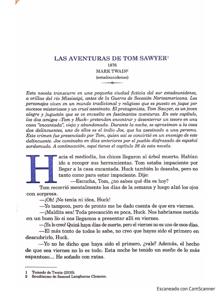Las Aventura de Tom Sawyer | PDF