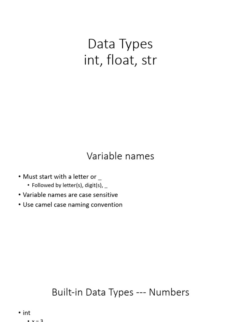 data types | PDF | Integer (Computer Science) | Parameter (Computer Programming)