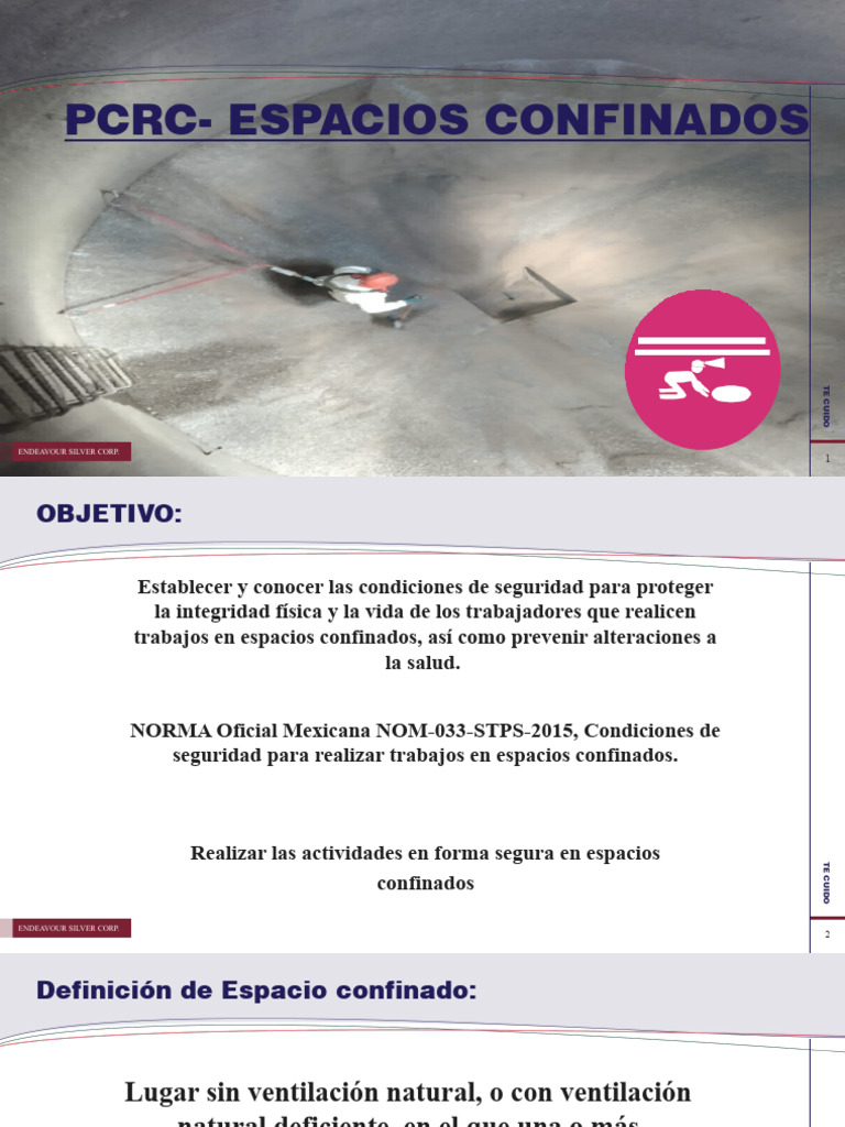 PCRC-Espacios Confinados | PDF | Oxígeno