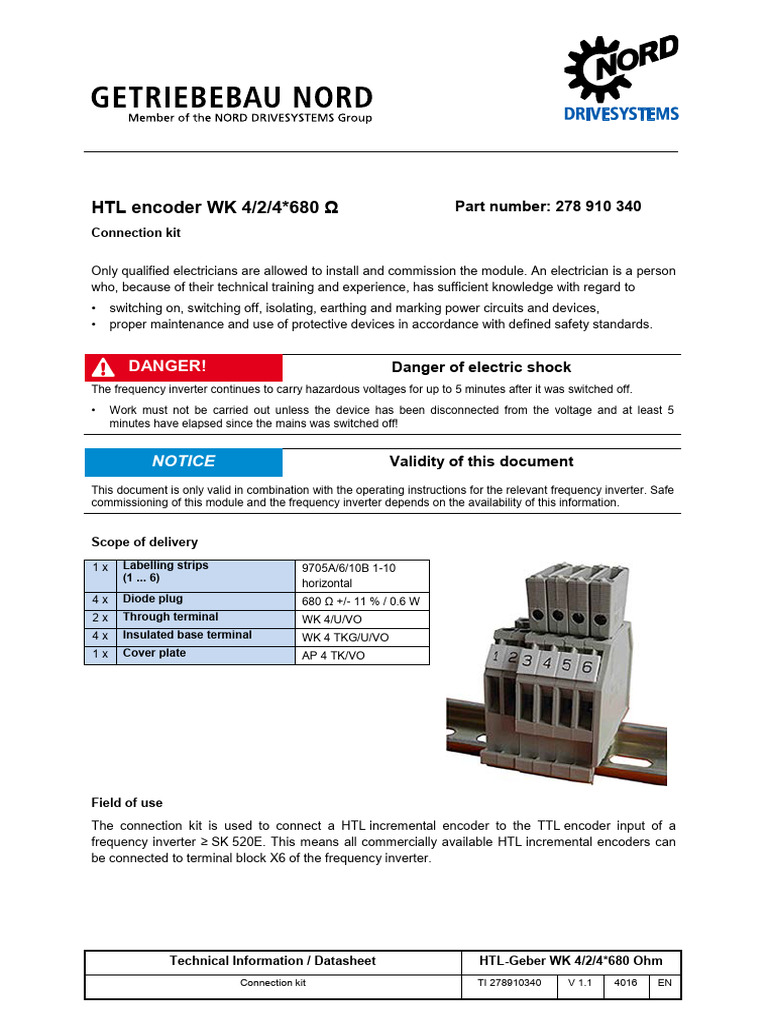 Ti 278910340 HTL Geber WK 4 2 4 680 Ohm en 4016 Screen | PDF | Power ...