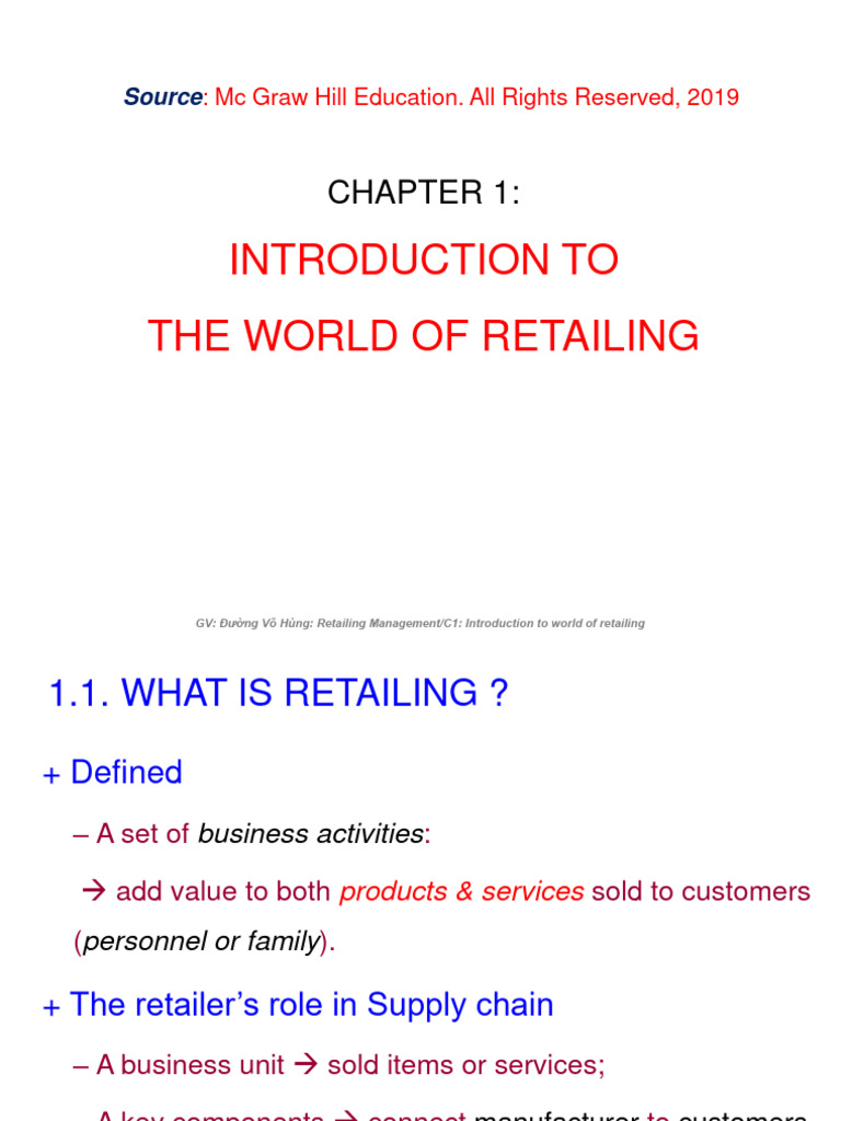 Chapter 1 - Intro To World of Retailing - SV | PDF | Retail | Corporate Social Responsibility