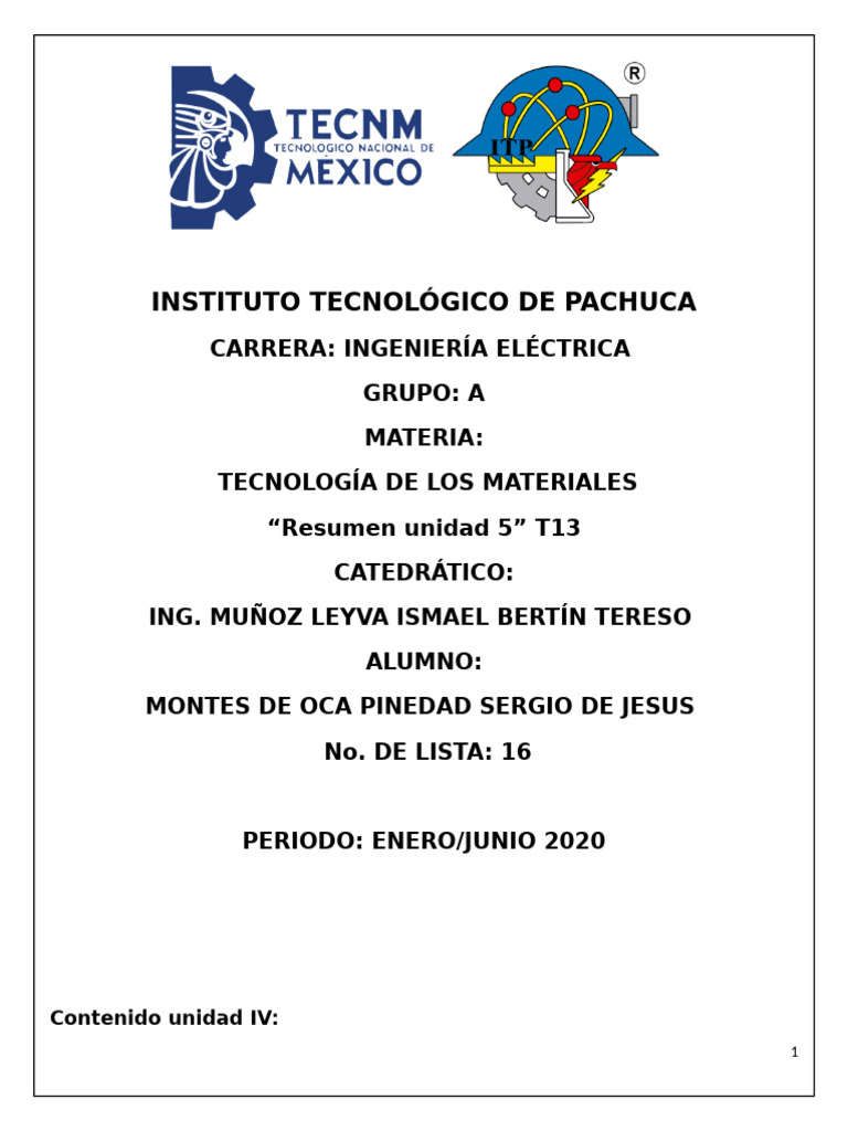 Resumen U5 T13 | PDF | Superconductividad | Electrón