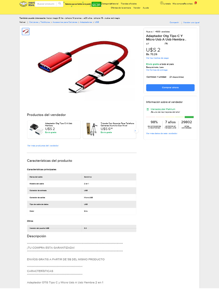 Adaptador Otg Tipo C y Micro Usb A Usb Hembra | PDF | USB | Industrias de servicio
