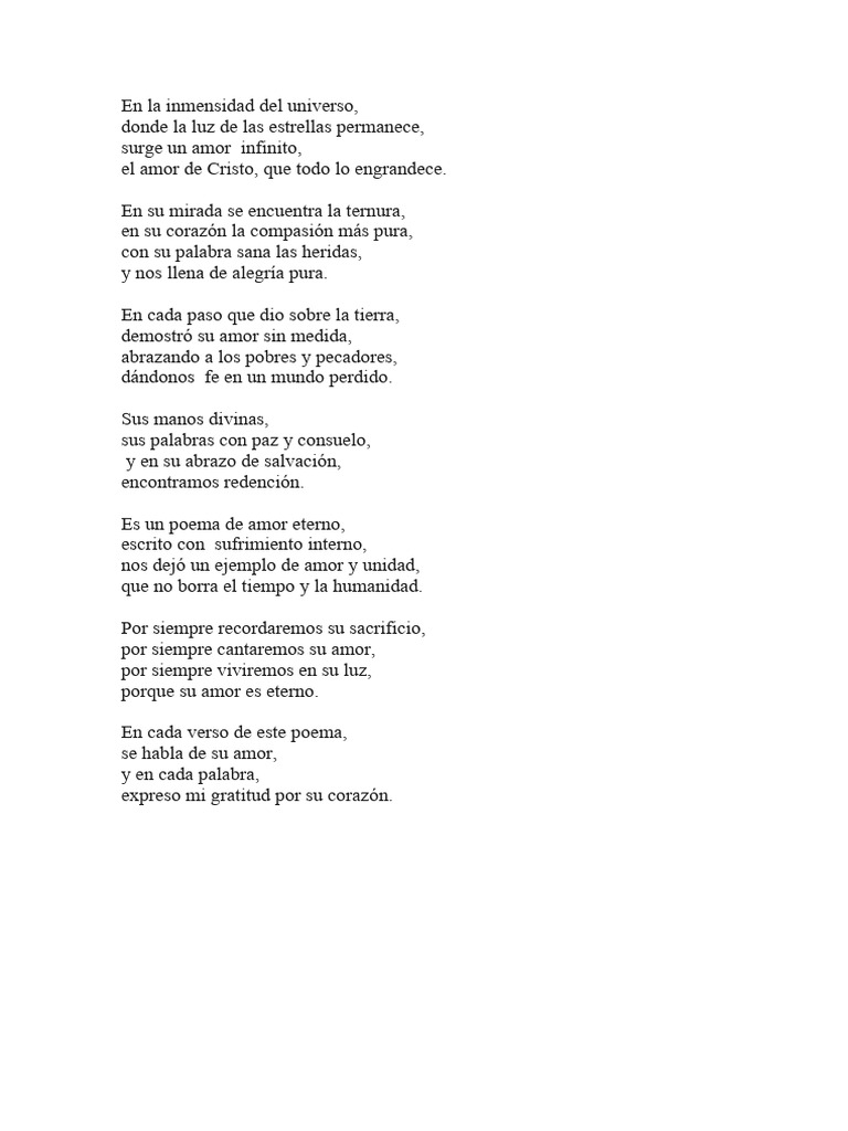 Poema El Amor de Cristo | PDF