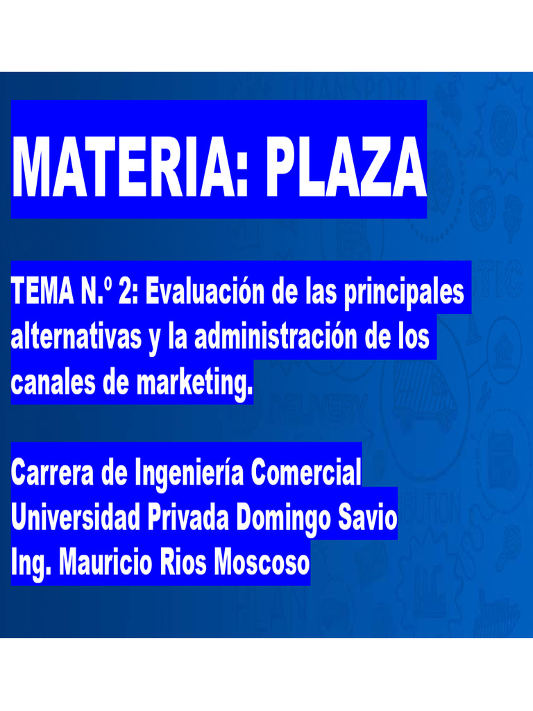 Tema 2 | PDF | Logística | Marketing