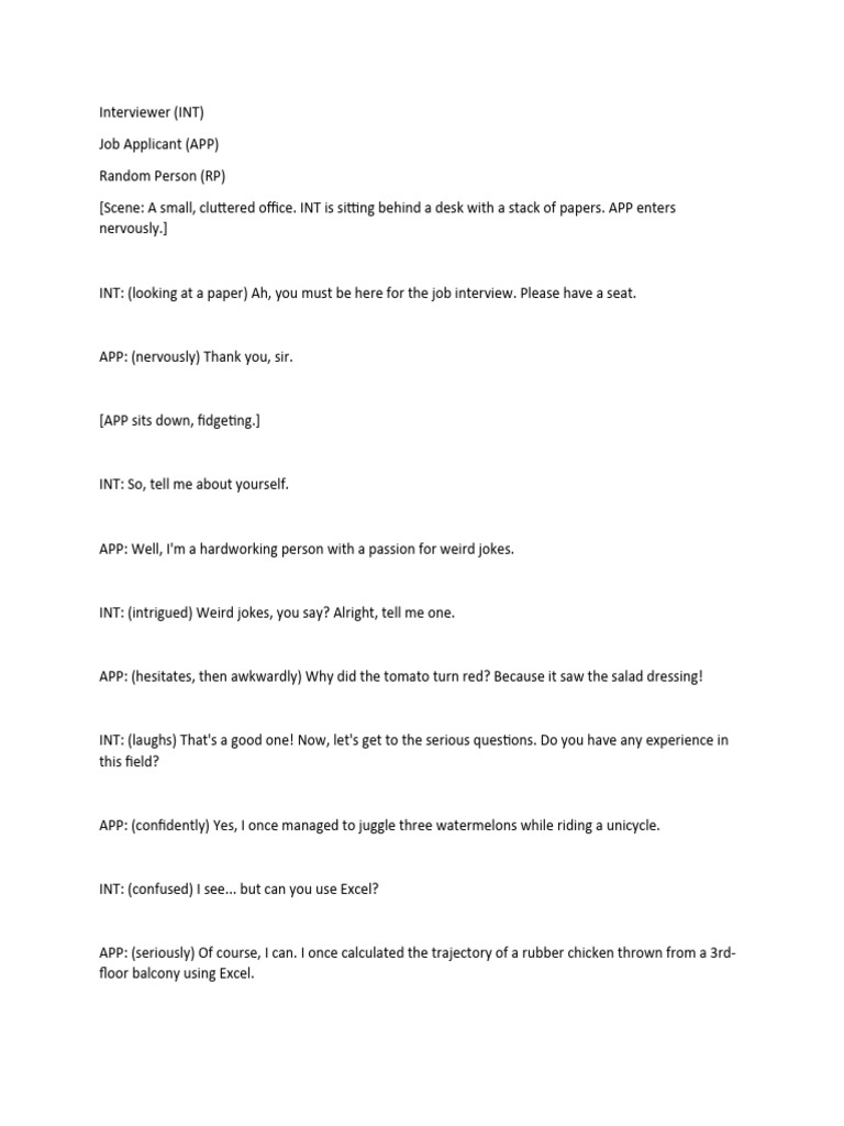 Interviewer Skit | PDF