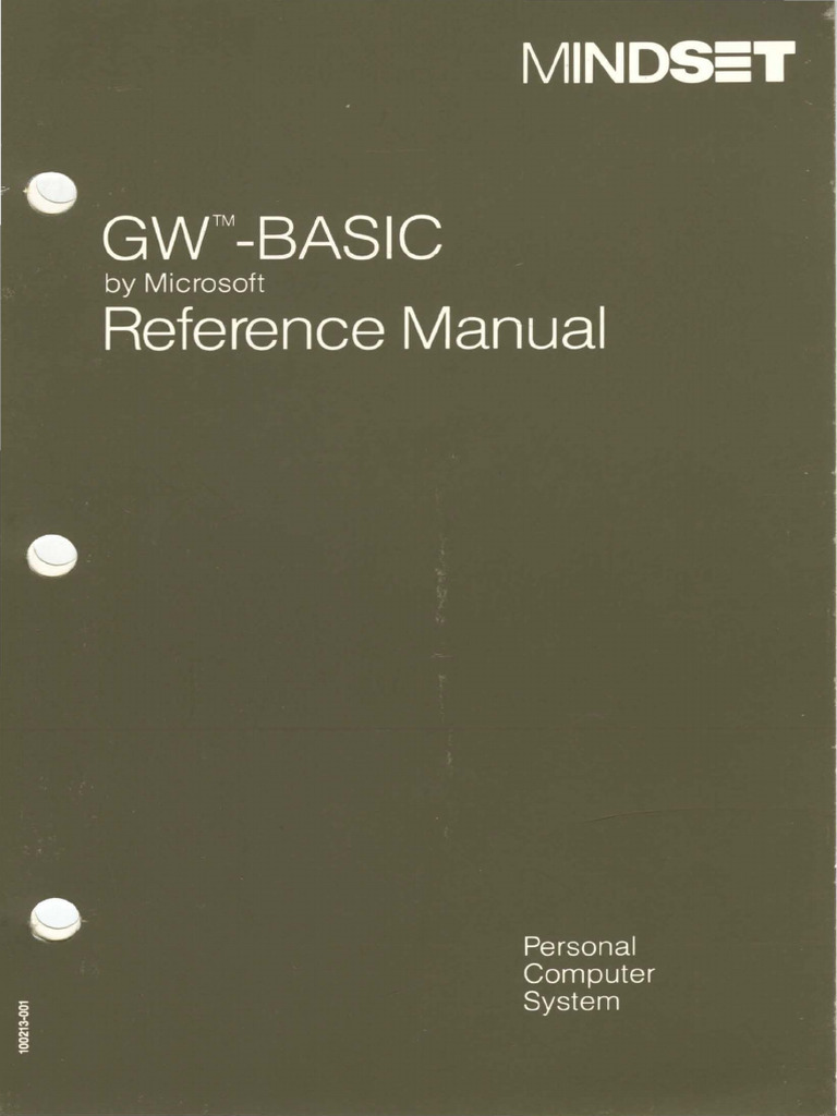 100213-001 GW-BASIC Reference Manual 1984 | PDF | Data Type | Arithmetic