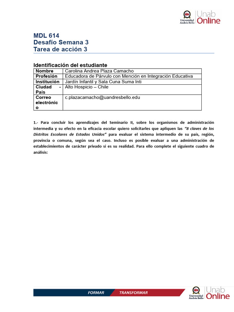 Tarea 3 MDL 614 | PDF | Educación de la primera infancia