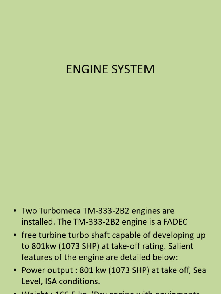 TM-333-2B2 Engine Overview for Dhruv Helicopter | PDF