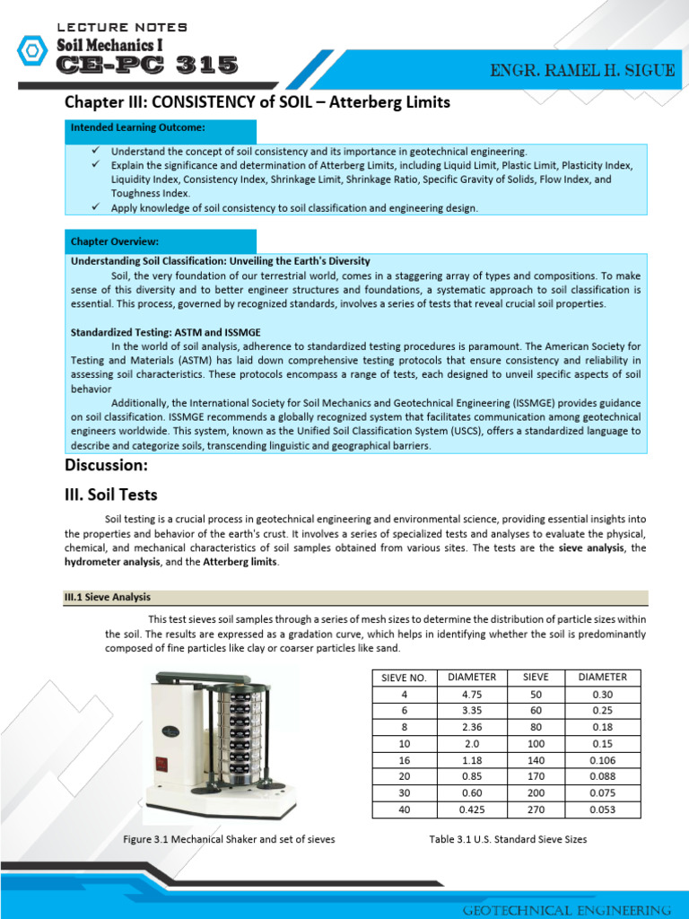 Module 3 Soil Mech Atterberg Limits | PDF | Applied And ...