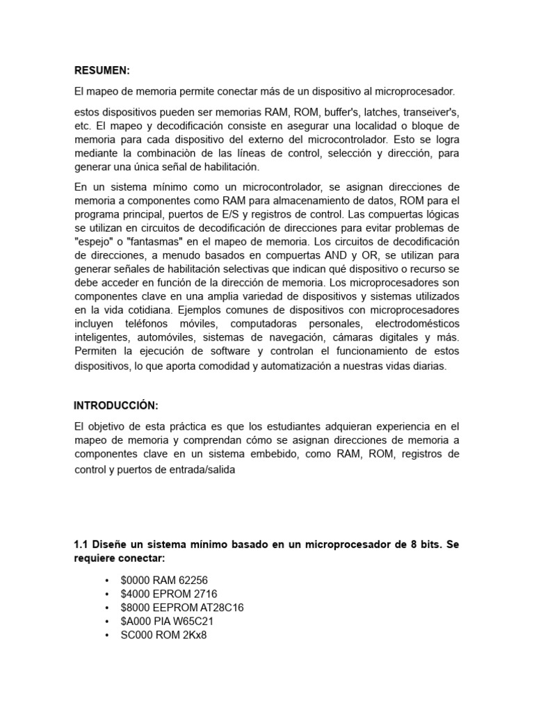 Practica1, Mapeo de memoria | PDF | Hardware de la computadora ...
