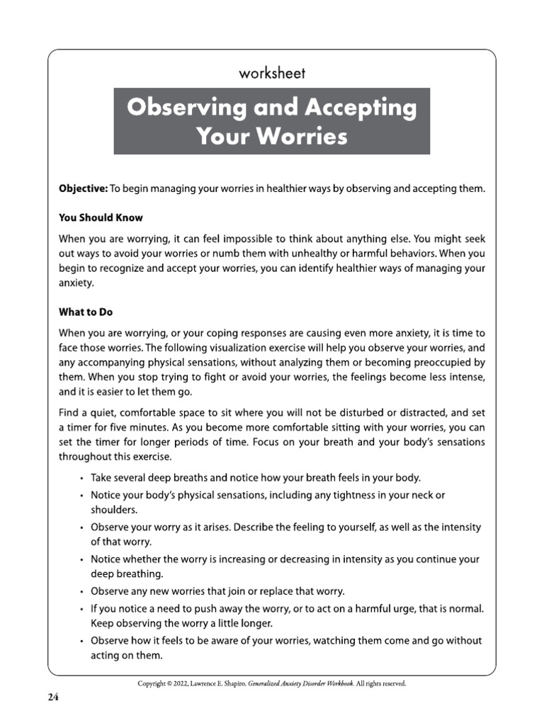 PUB087120 Anxiety Worksheets | PDF