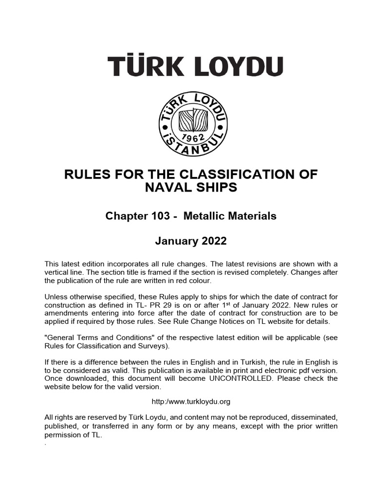 Chapter 103 Metallic Materials Special Materials For Naval Ships 2022 ...