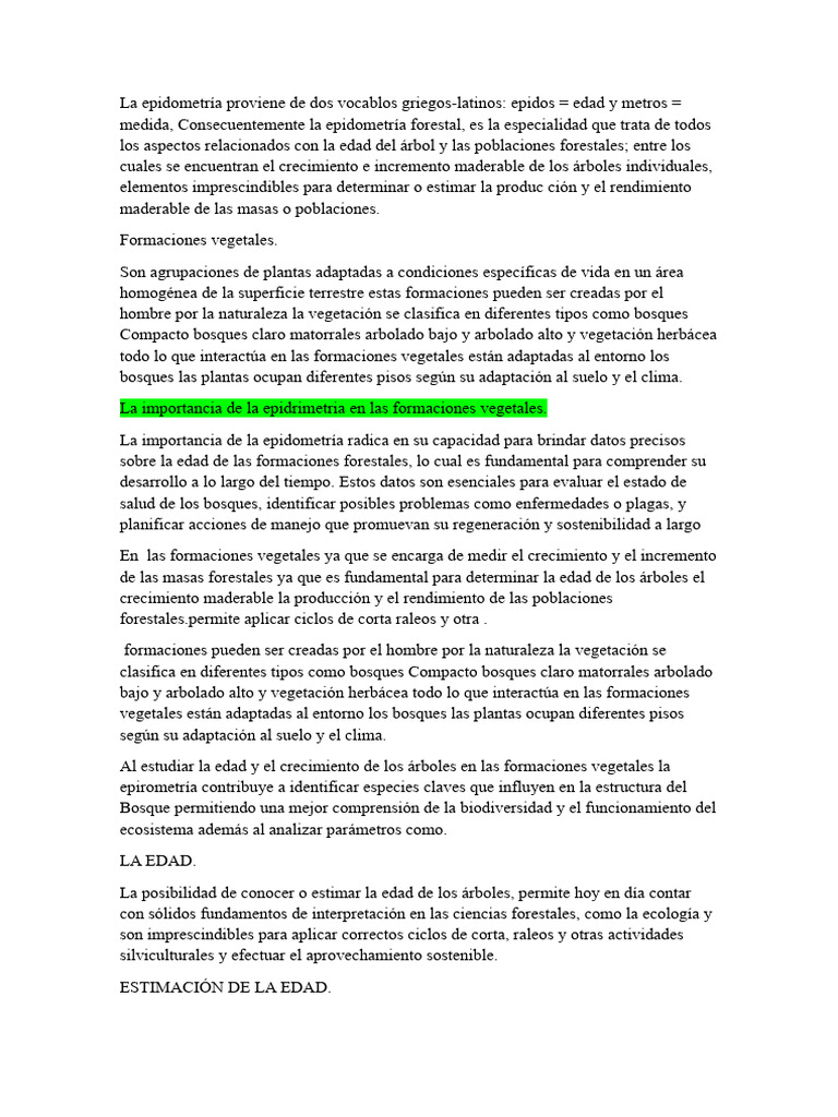 Documento | PDF | Los bosques | Arboles