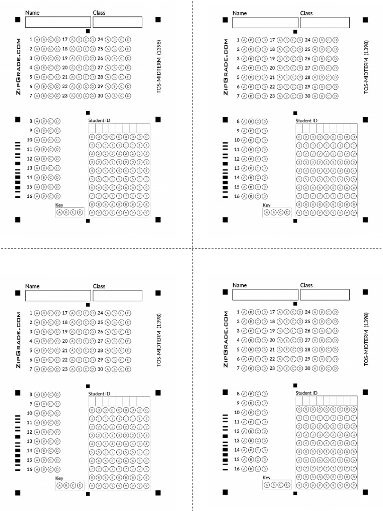 TOS-MIDTERM Answer Sheet | PDF