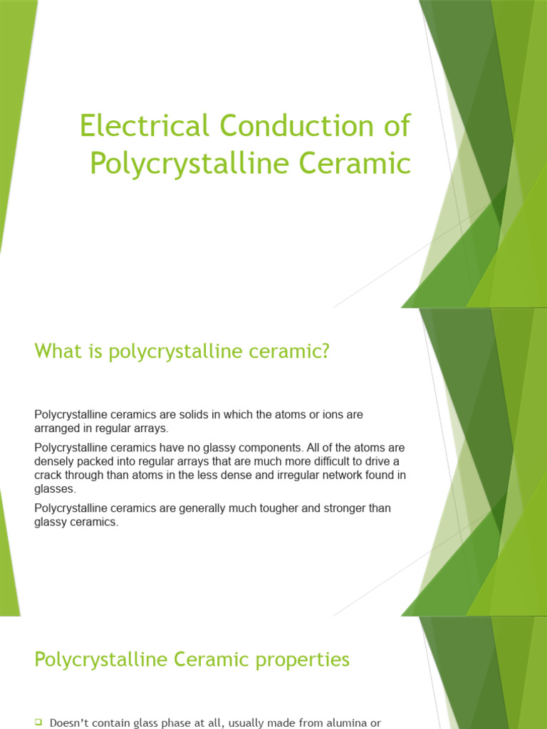 Electrical Conduction of Polycrystalline Ceramic | PDF