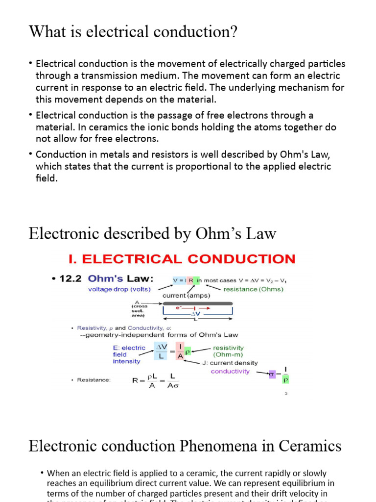 Electronic Conduction in Crystal | PDF | Electrical Resistivity And ...
