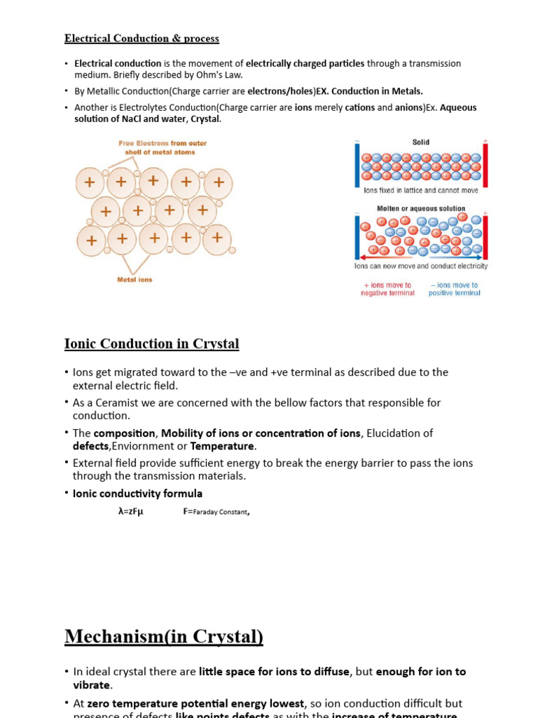 Understanding Electrical Conduction Mechanisms | PDF | Electrical ...