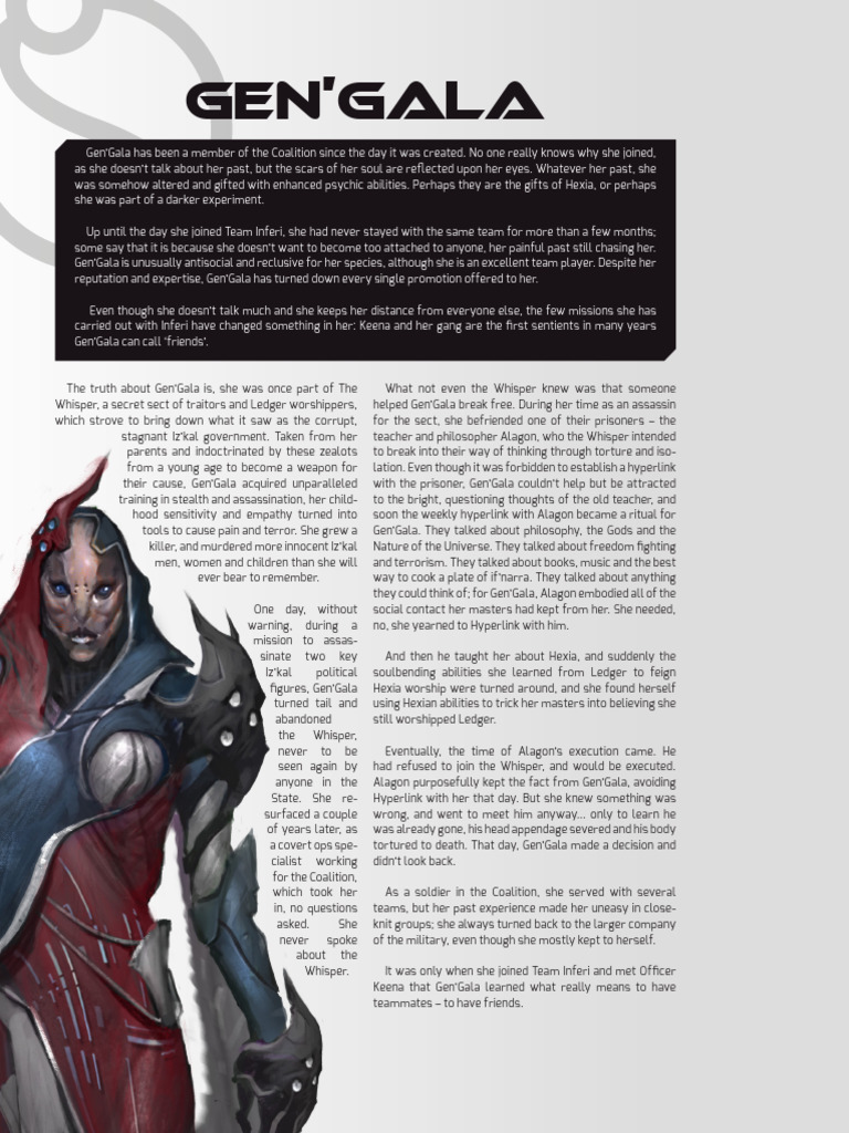 FAITH - The Sci-Fi RPG - Character Folio - GenGala (Interactive) | PDF ...
