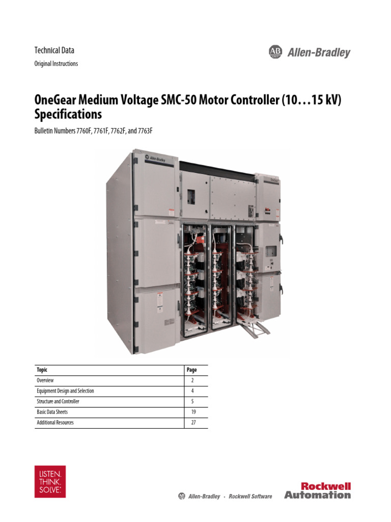 Onegear Medium Voltage Smc-50 Motor Controller (10 15 KV ...