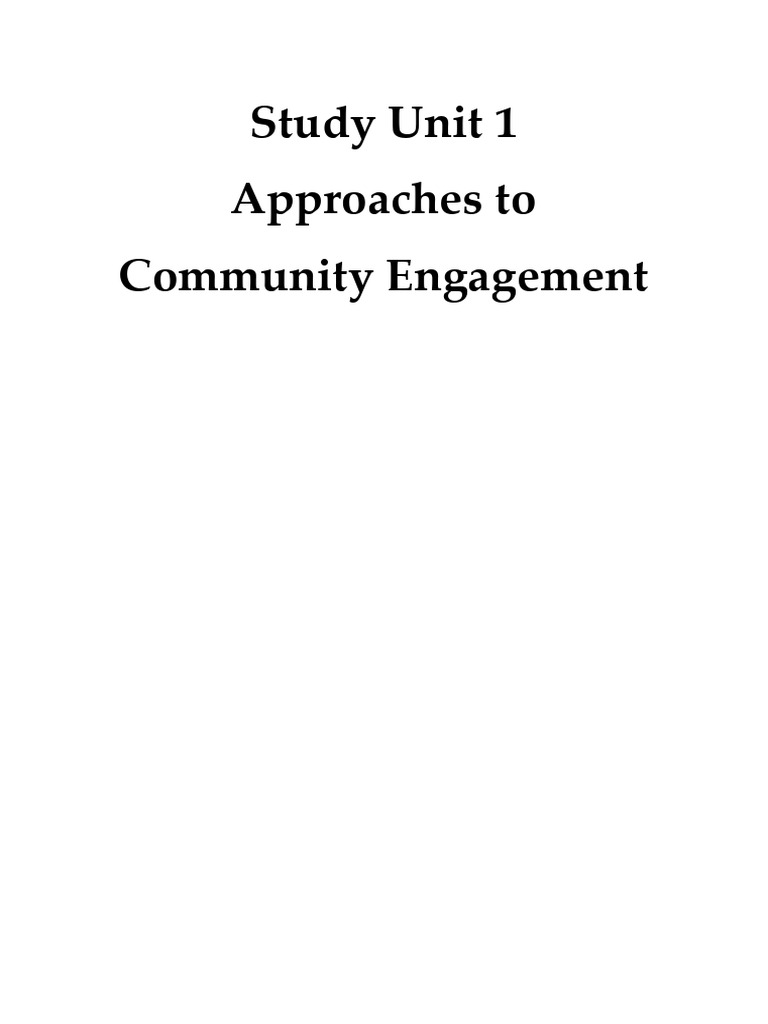 NCO101 Study Unit 1 | PDF | Community | Behavior