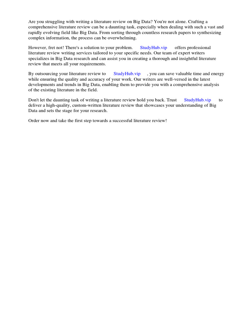 Big Data Literature Review | PDF | Big Data | Analytics Big Data Literature Review | PDF | Big Data | Analytics