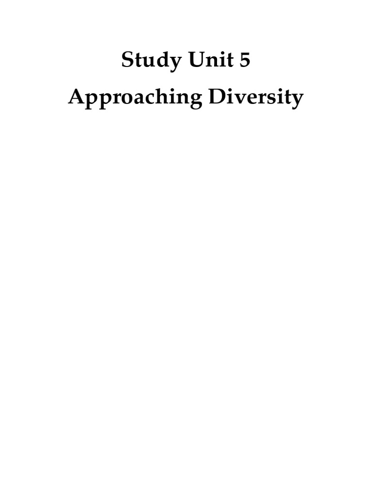 NCO101 Study Unit 5 | Download Free PDF | Multiculturalism ...