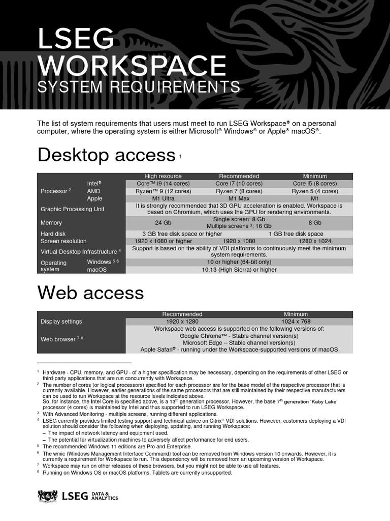 System Requirements | PDF | Desktop Virtualization | Graphics Processing Unit