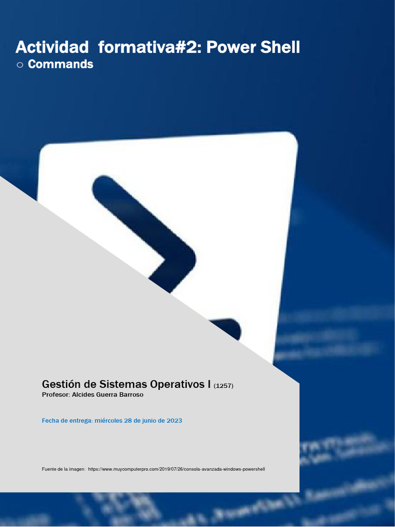 Guía de Laboratorio Formativo - Power Shell | PDF | Servidor ...