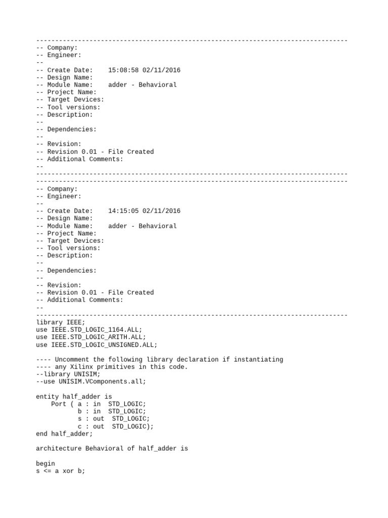 Adder Compo | PDF | Computing | Computer Programming