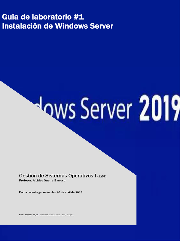 Guía de Laboratorio - 1 - Instalación de Windows Server | PDF | Hyper V ...