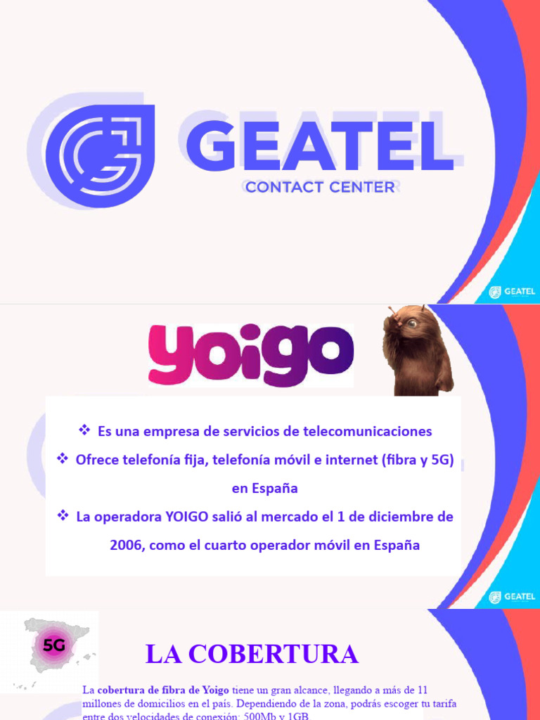 Yoigo: Cobertura y Tarifas en España | PDF | Telefonía móvil | Internet