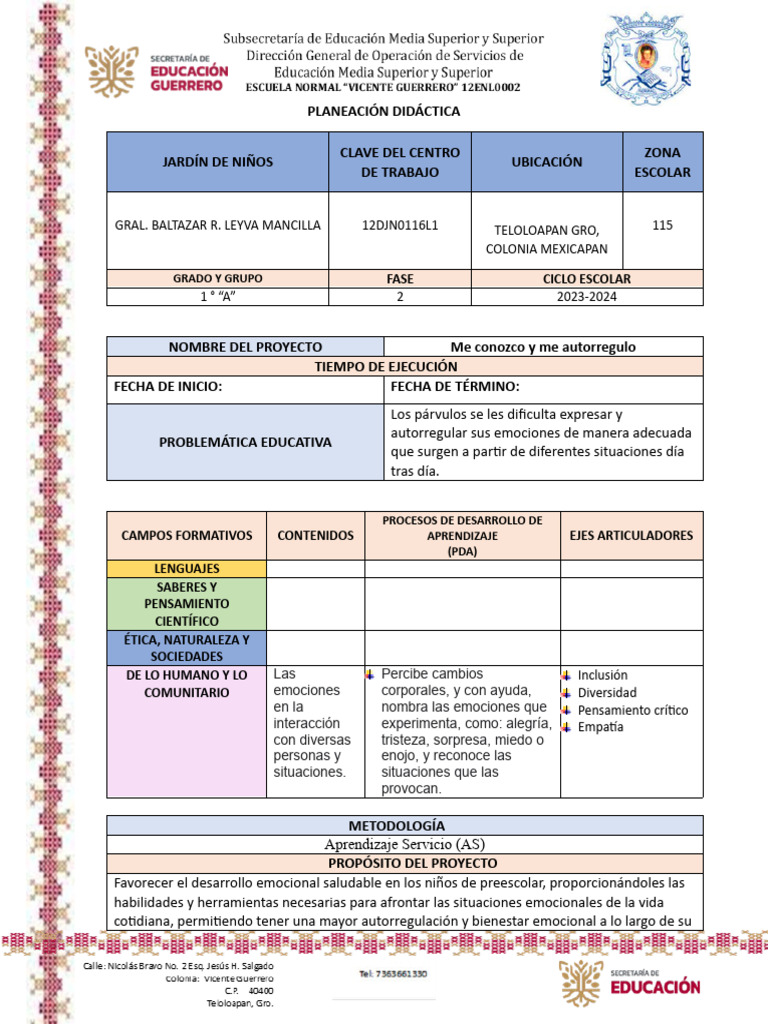 Planeacion Socioemocional | PDF | Educación de la primera infancia ...