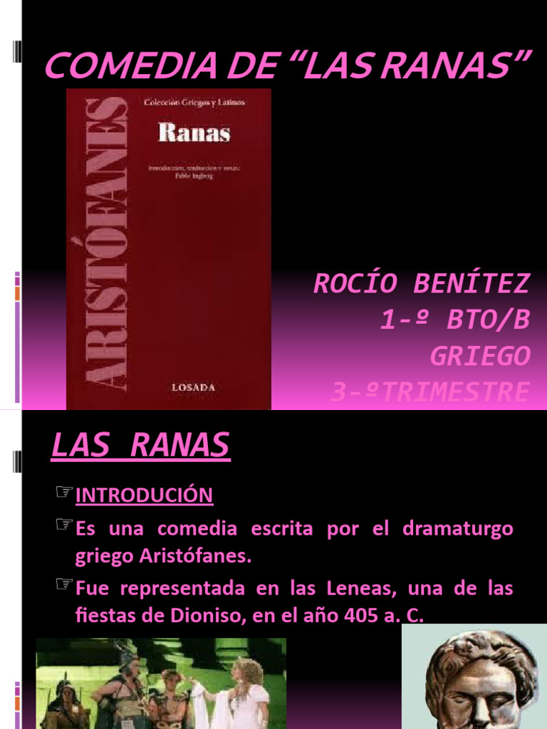 Análisis de "Las Ranas" de Aristófanes | PDF | Antigua Grecia