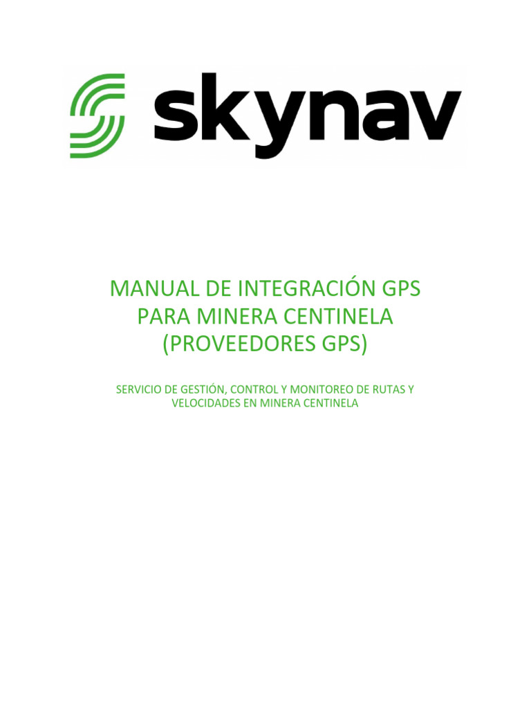 Manual Integración GPS MCEN-SKYNAV v1.1 | PDF | Sistema de Posicionamiento Global | Ingeniería ...