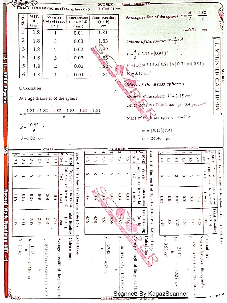 Experimental Values | PDF
