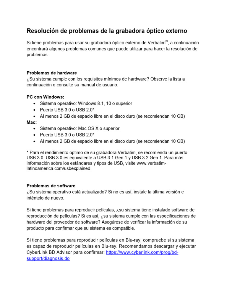 Optical Writer Troubleshooting - 013122 - APP - SPA | Descargar gratis ...