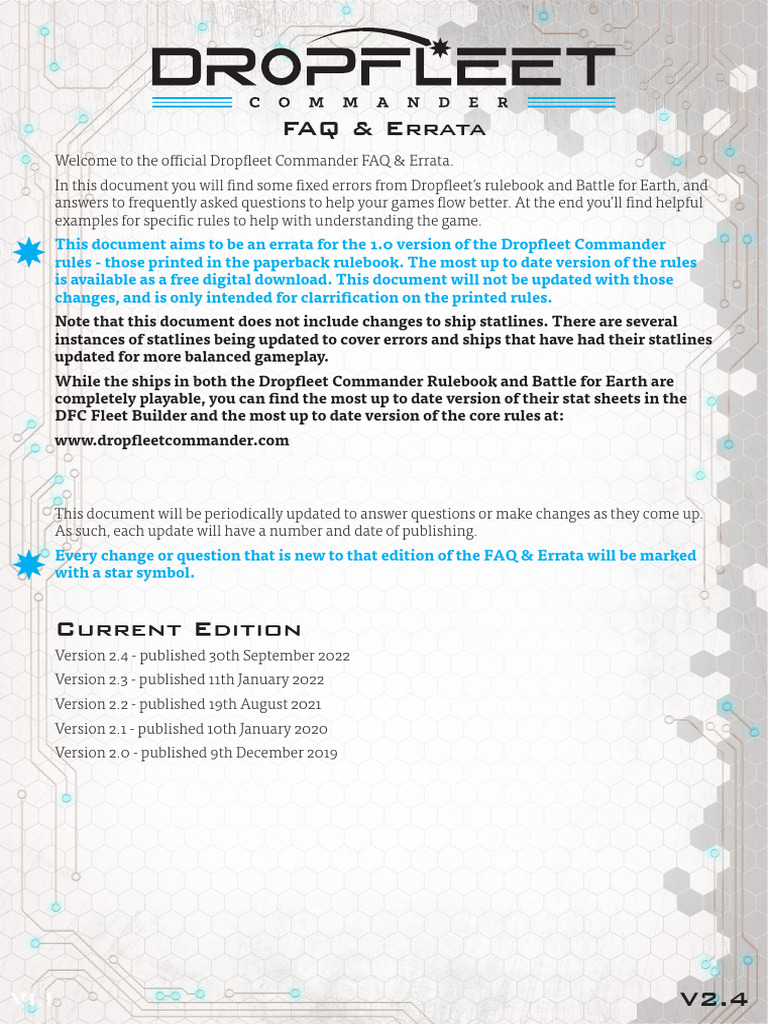 Dropfleet Commander FAQ v2.4 | PDF | Torpedo | Ships