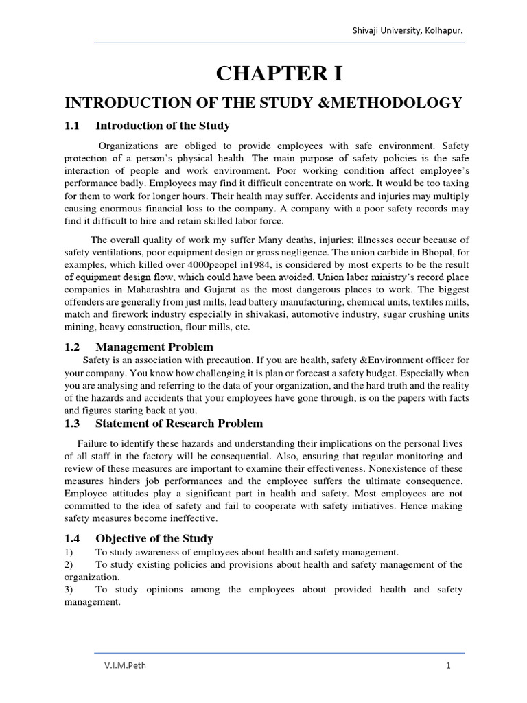 MBA Final Project | PDF | Occupational Safety And Health | Employment