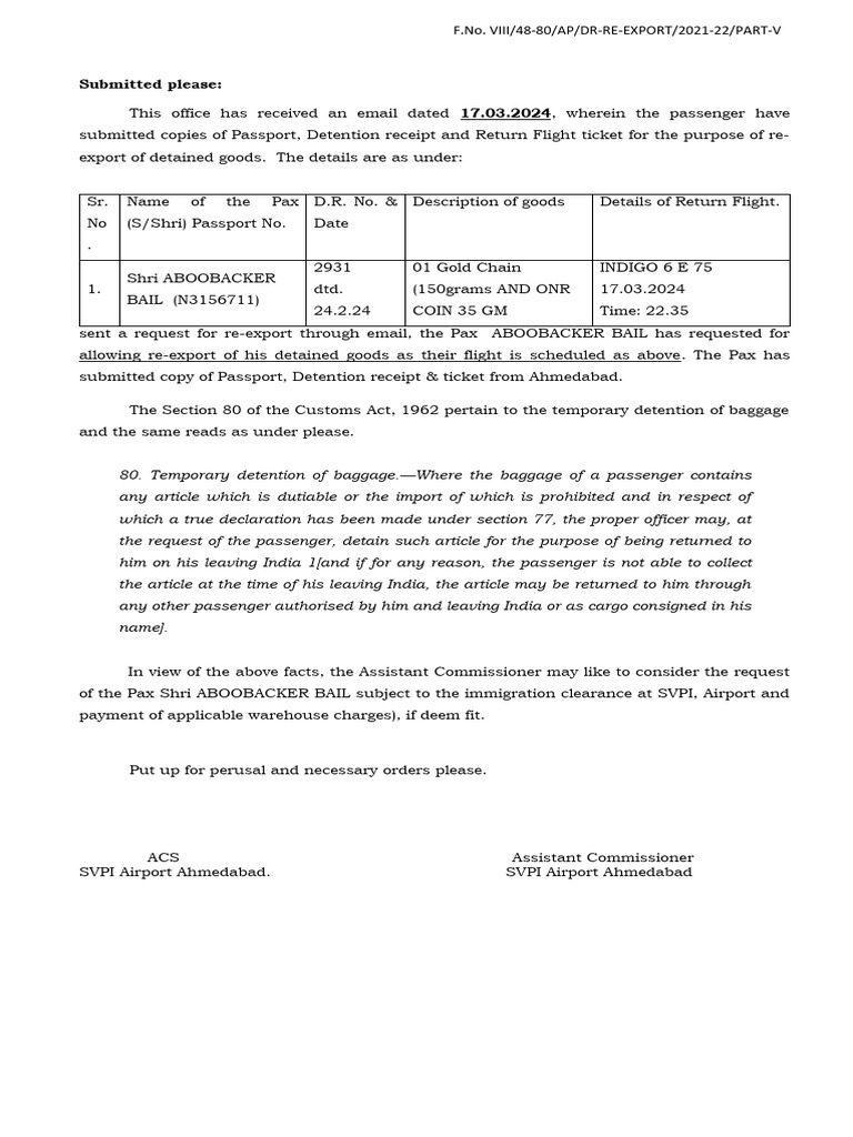 Re-Export 2 | Download Free PDF | Customs | Passport