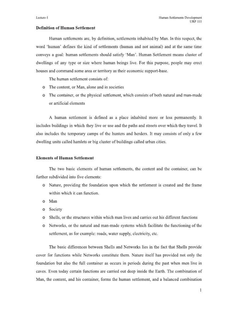 Settlement Introduction | PDF