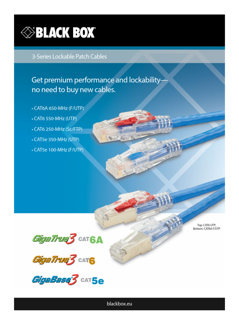 Giga3 Series Lockable Patch Cable | PDF | Telecommunications Equipment ...