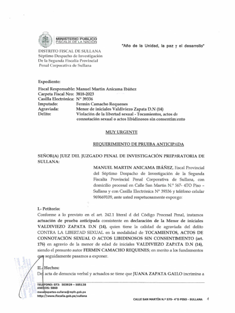 Exp. 03078-2023-77-3101-JR-PE-01 - Anexo - 30528-2024 | PDF