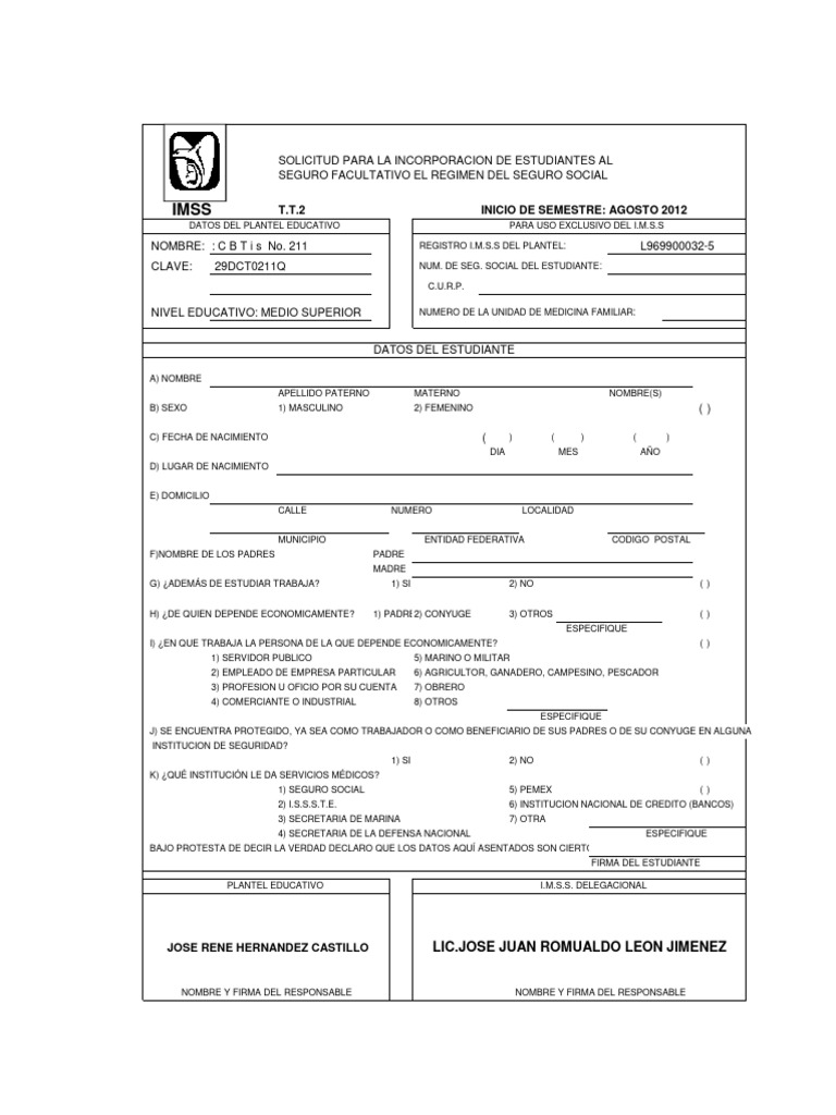 formato-seguro-facultativo-imss | PDF